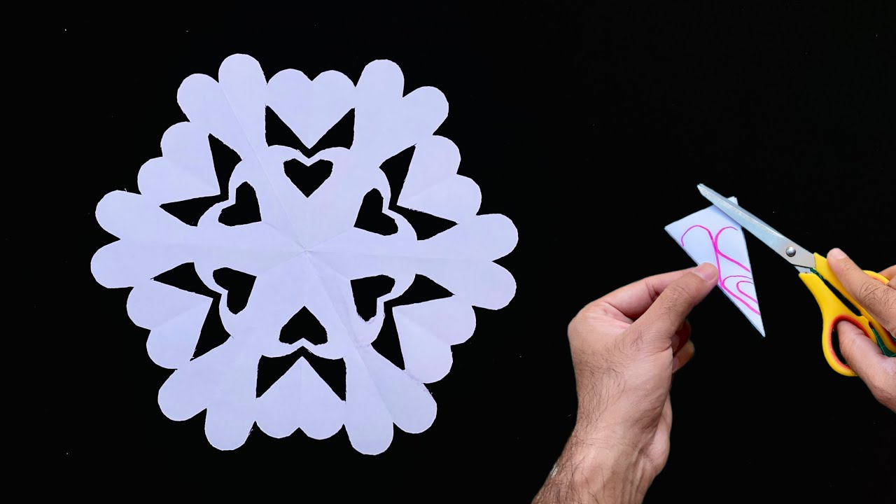 How to Make Heart Snowflakes out of paper, winter decor, valentine ...