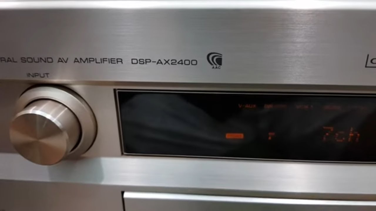 (Đã bán) Amply đa kênh Yamaha DSP AX 2400 - 400W - giải mã DAC có pre out, máy đẹp - YouTube