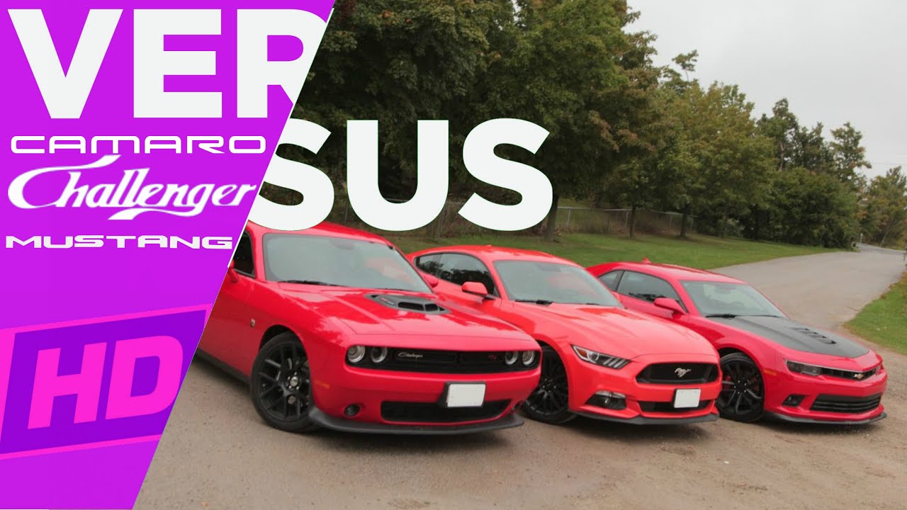 2017 | Challenger Hellcat vs Mustang GT350r vs Camaro ZL1 - YouTube