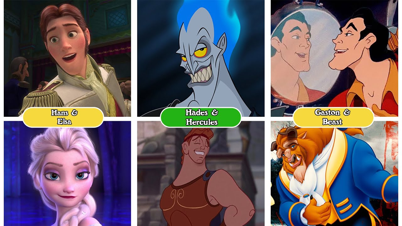 Comparison : Disney Villains and Their Enemies - YouTube