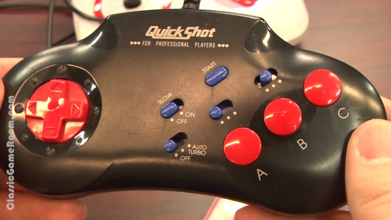 Classic Game Room - SEGA GENESIS QUICKSHOT controller review - YouTube