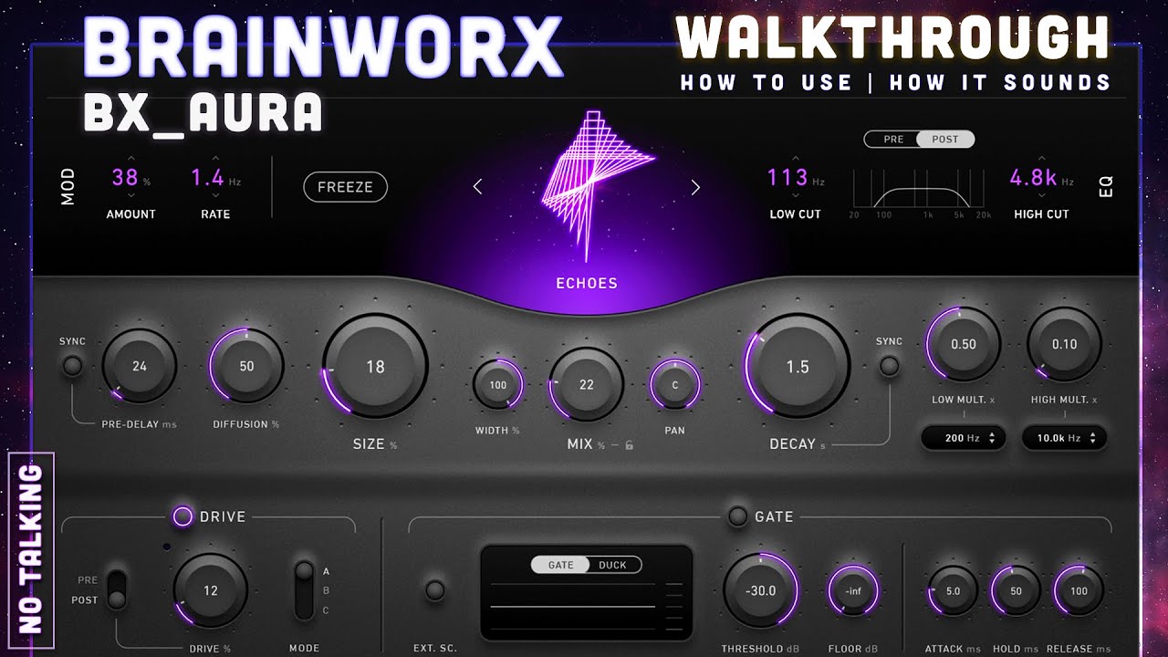 Brainworx bx_aura | How to use - How it sounds - Walkthrough (no ...