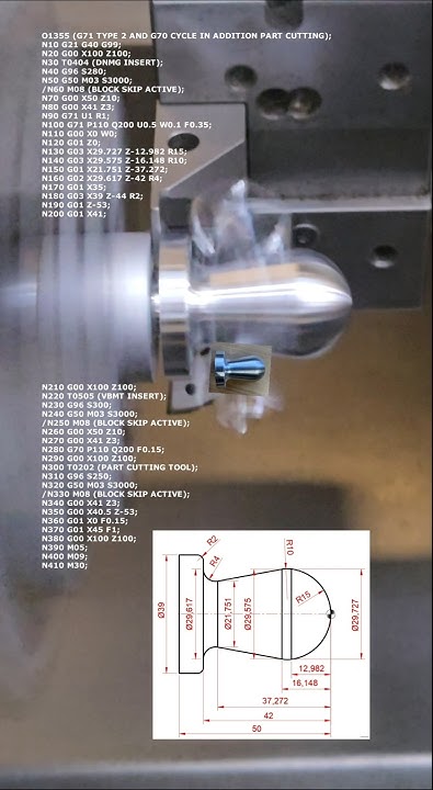 CNC, CNC TURNING, CNC PROGRAMMING, G71 Cycle, G70 Cycle, Part Cutting ...
