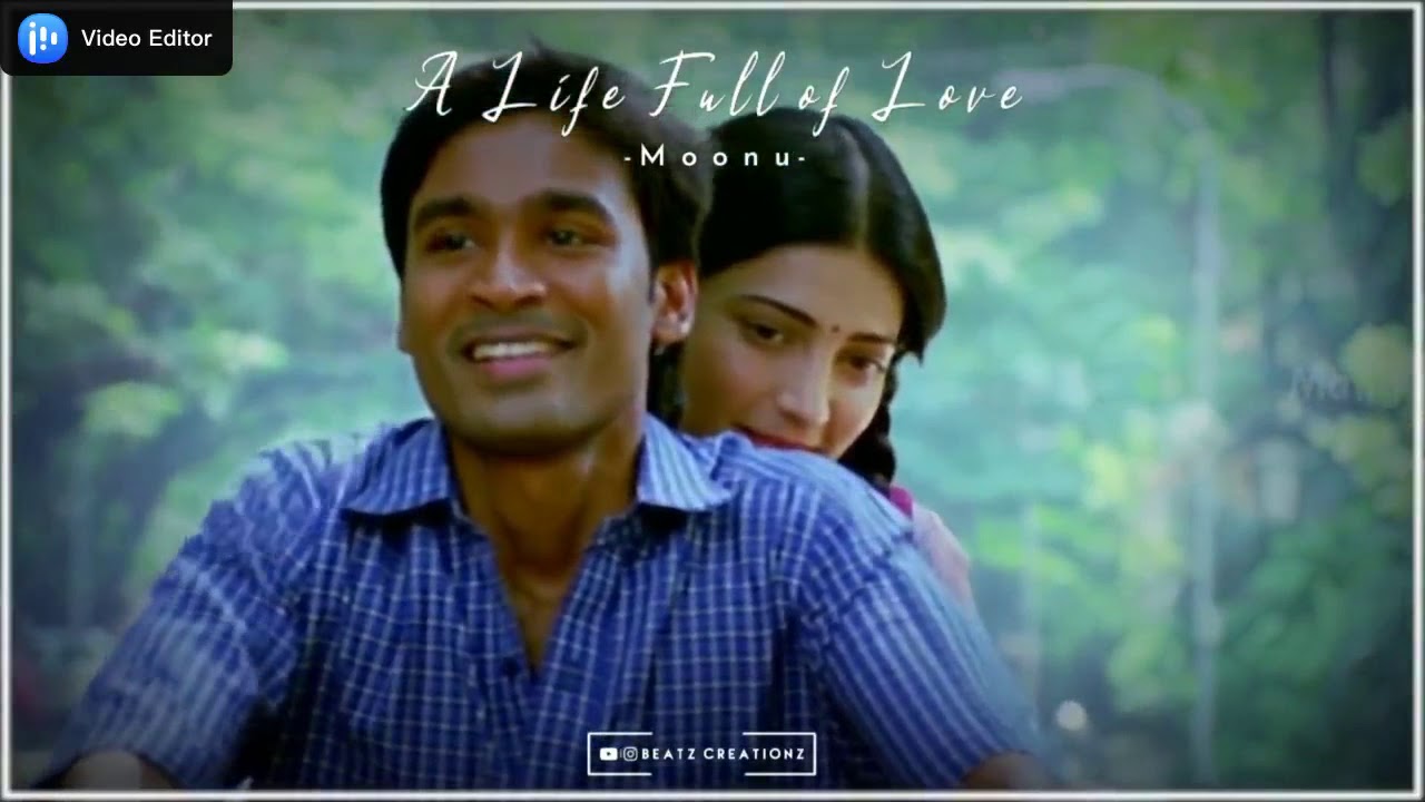 Dhanush Best love scenes MovieBgmWhatsapp status - YouTube