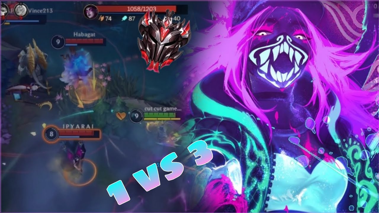 Wild Rift: GRANDMASTER MID LANER AKALI 1 VS 3 13/3/9 GAMEPLAY - YouTube