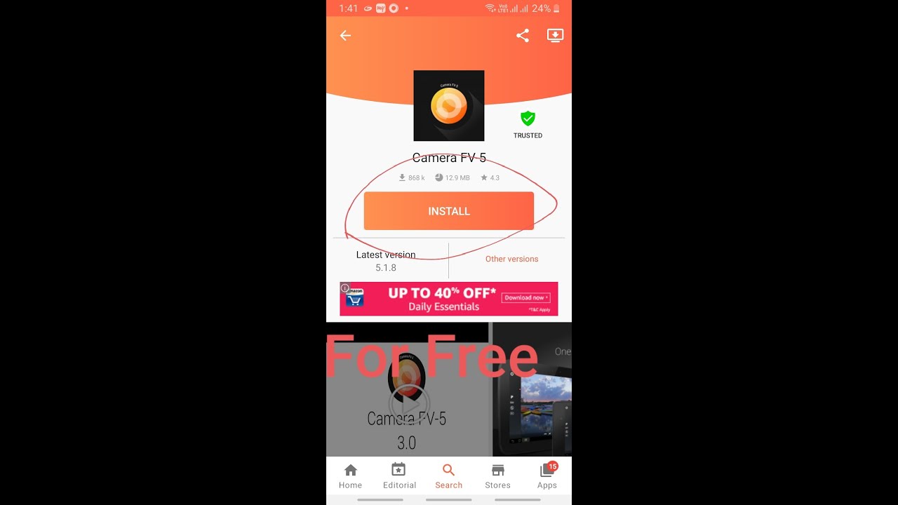 Install camera fv-5 for free || how to install camera fv-5 for free ...
