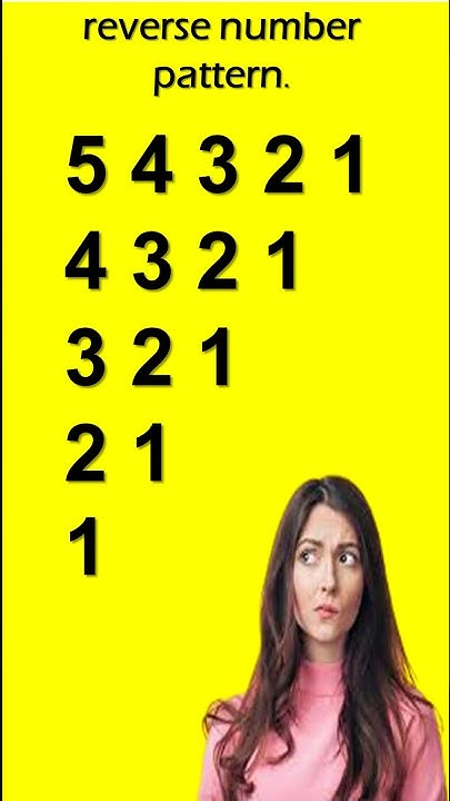 Reverse number pattern - YouTube