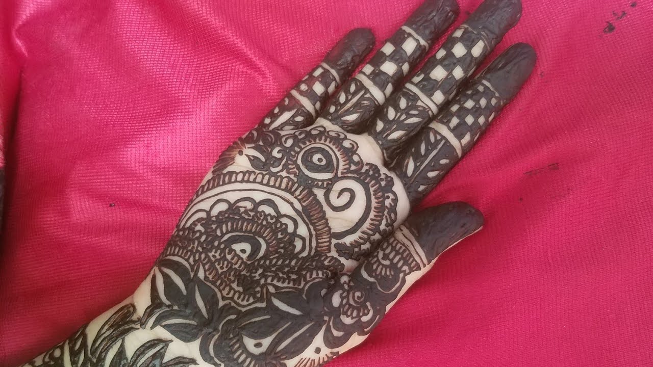 front side full hand Indian style henna mhendi by Nikhar 23 - YouTube