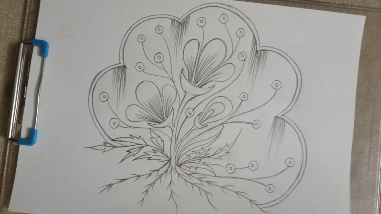 Free hand design drawing | Design Drawing for Rangoli | Design drawing ...