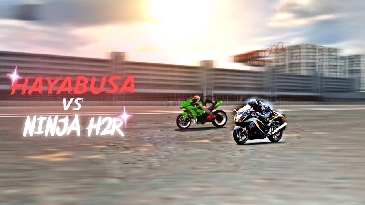 NINJA H2R vs Hayabusa Race || bike top speed 🔥 #kawasaki #hayabusa ...