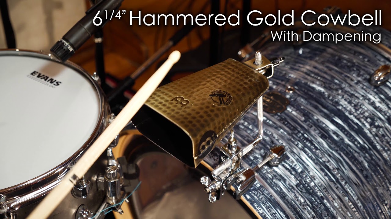 MEINL Percussion - 6¼" Hammered Gold Cowbell - STB625HH-G - YouTube