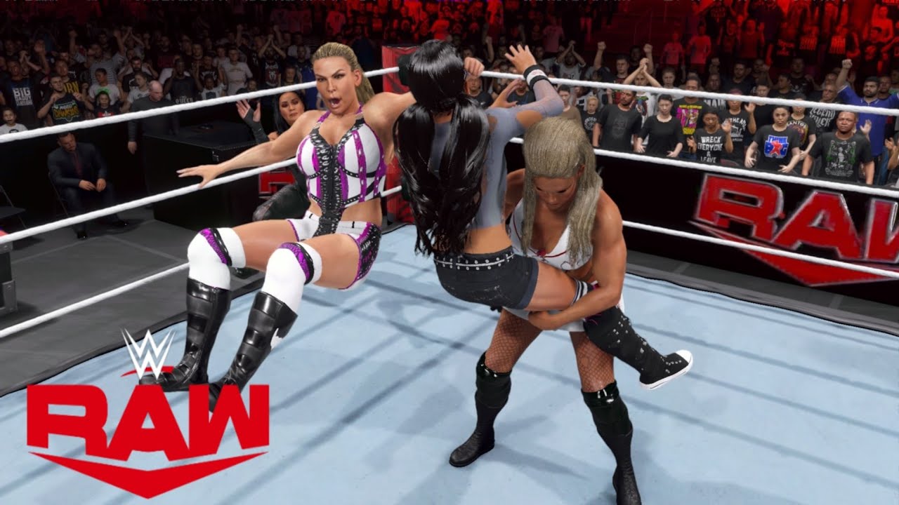WWE 2K24 RAW - DIVAS OF DOOM VS TAMINA & AJ LEE - YouTube