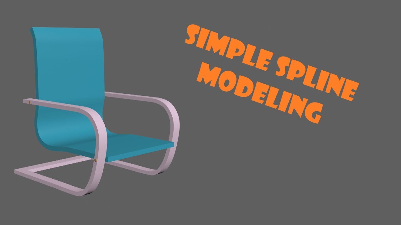 3ds Max Modeling Tutorial - Simple Spline Modeling a Chair - YouTube