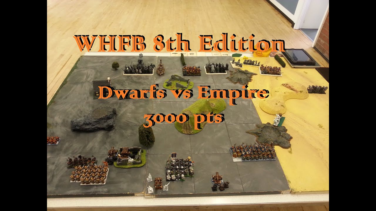 WHFB 027. Dwarfs vs Empire, 3000pts, 03.07.2016 - YouTube