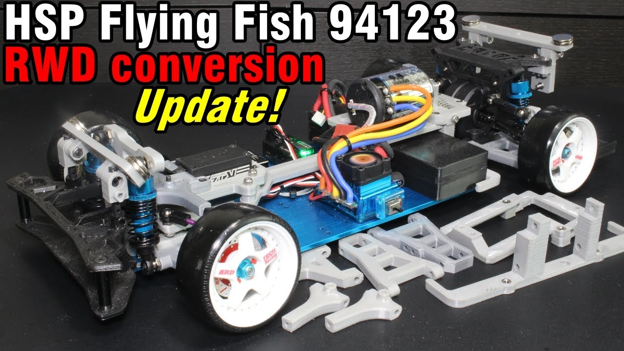Update of HSP Flying Fish 94123 RWD conversion(front caster & rear toe ...