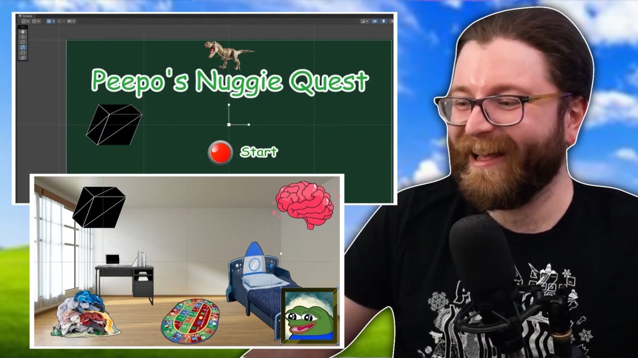 I'M MAKING A GAME? (PEEPO'S NUGGIE QUEST REVEALED) - YouTube