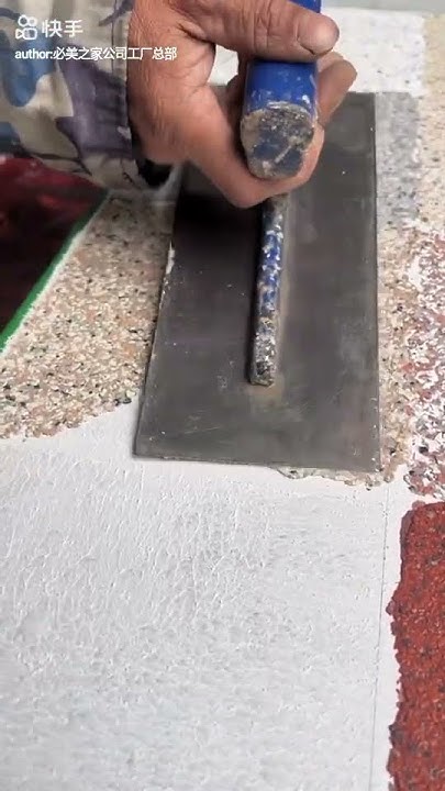 Rural self-built house marble scraping construction in progress, Bimei scraping marble - YouTube