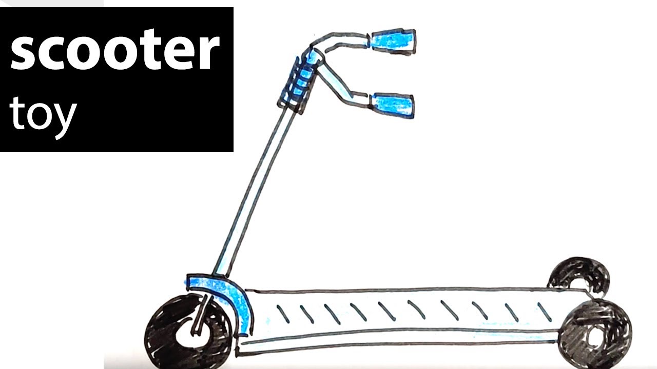 How to draw toy scooter? Learn to draw | easy drawings | drawing for ...
