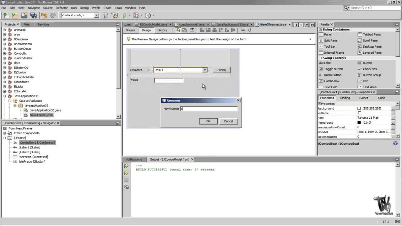 Java NetBeans ComboBox (Model) - YouTube