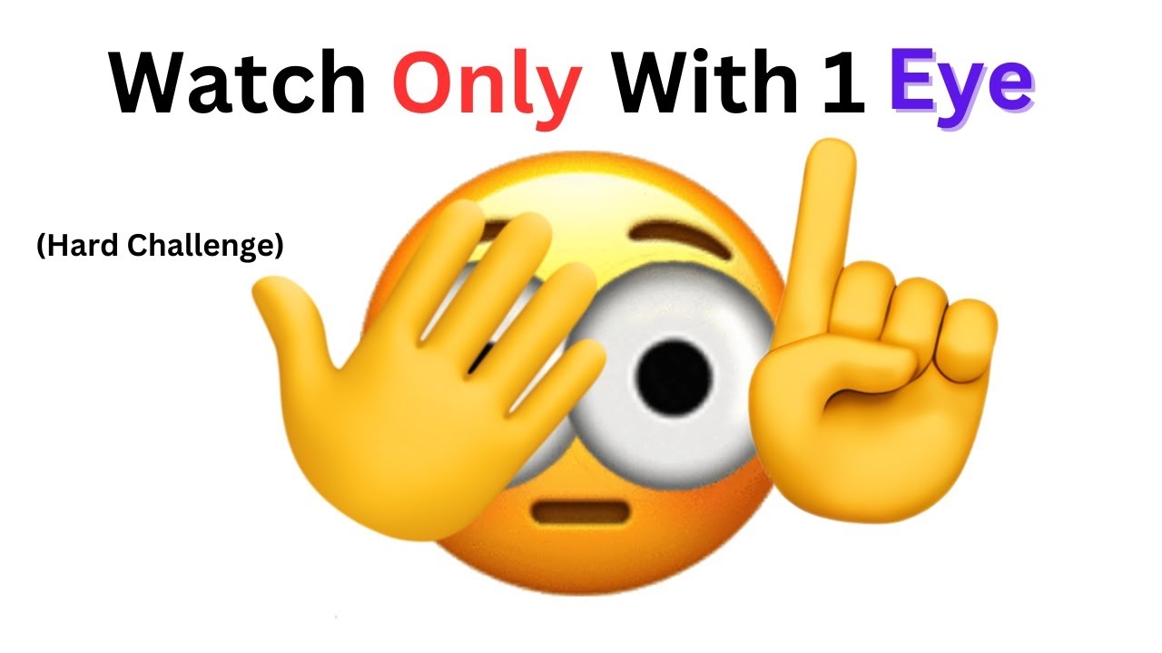 Watch This Video With Only 1 Eye👀🤯 - YouTube