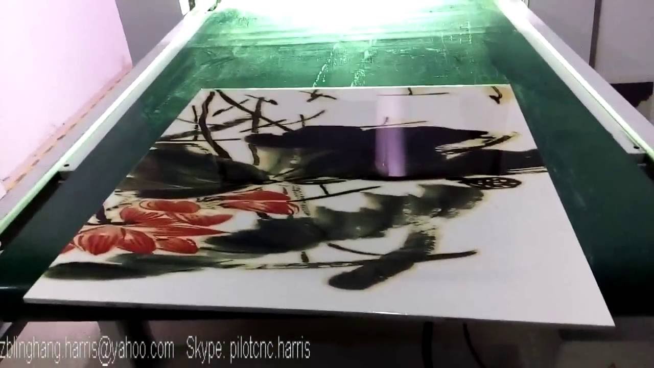 UV painting line for Ceramic tile - YouTube