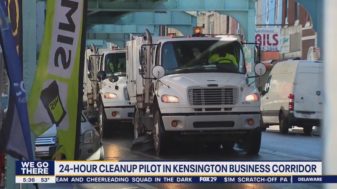 24-hour cleanup pilot launches in Kensington business corridor - YouTube