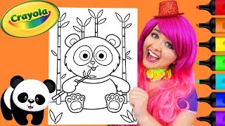 Coloring Panda Bear Bamboo Crayola Coloring Page Prismacolor Markers | KiMMi THE CLOWN