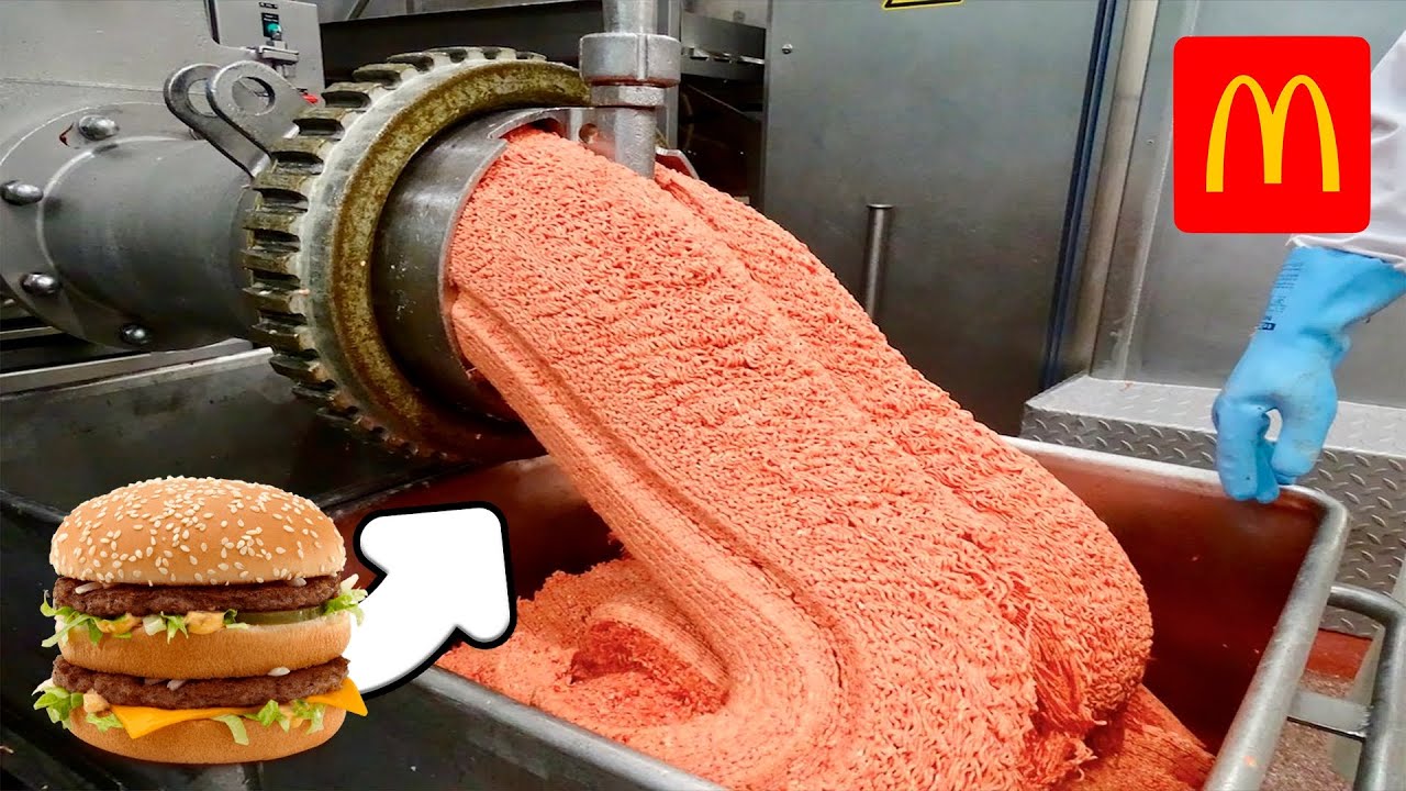 🤨How to MAKE MCDONALD'S hamburger meat🤨 #factory #burger #mcdonalds # ...