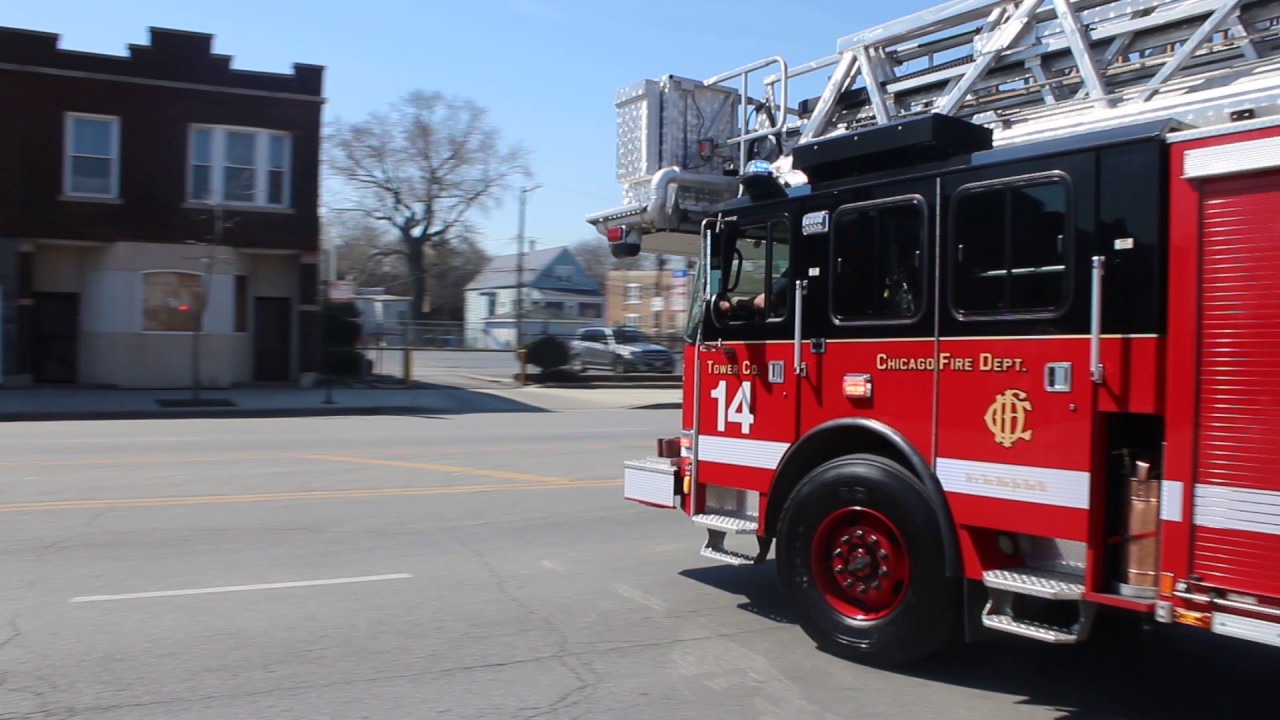 Chicago Fire Dept Tower 14 Responding - YouTube