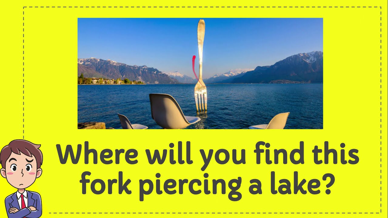Where will you find this fork piercing a lake? - YouTube