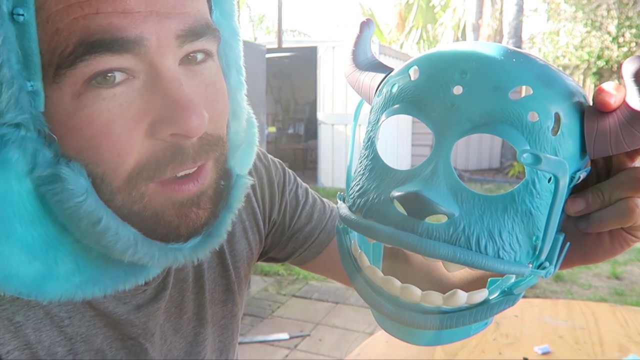 Custom Monster's Inc Mask - Part One - YouTube