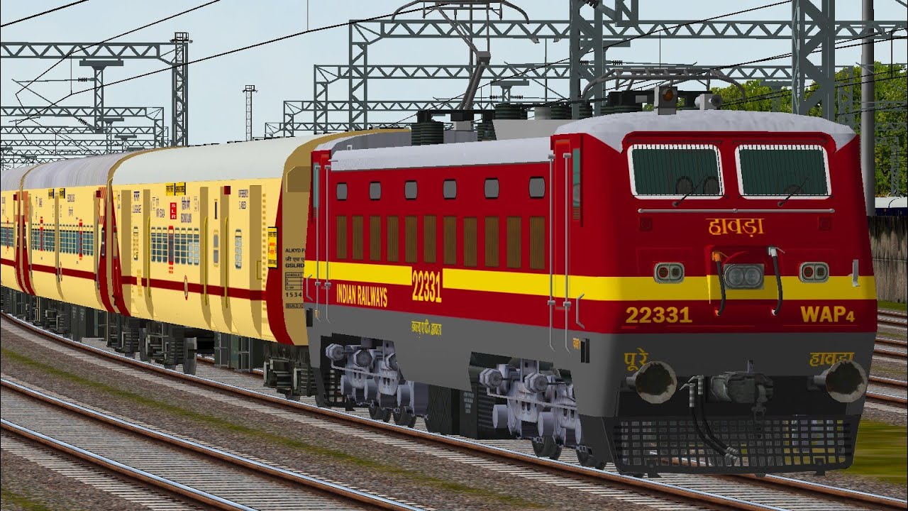 Howrah Kumbh Express with ICF Utkrisht Rakes| Indian Train Simulator ...