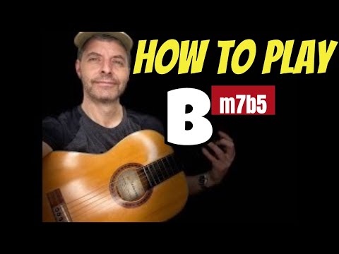 How to play Bm7b5 (B half Diminished) chord on guitar. Lesson / Tutorial