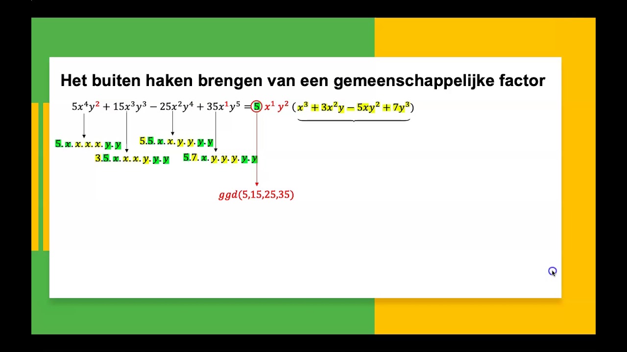 Ontbinden in factoren van veeltermen: Les 2 Een gemeenschappelijke ...