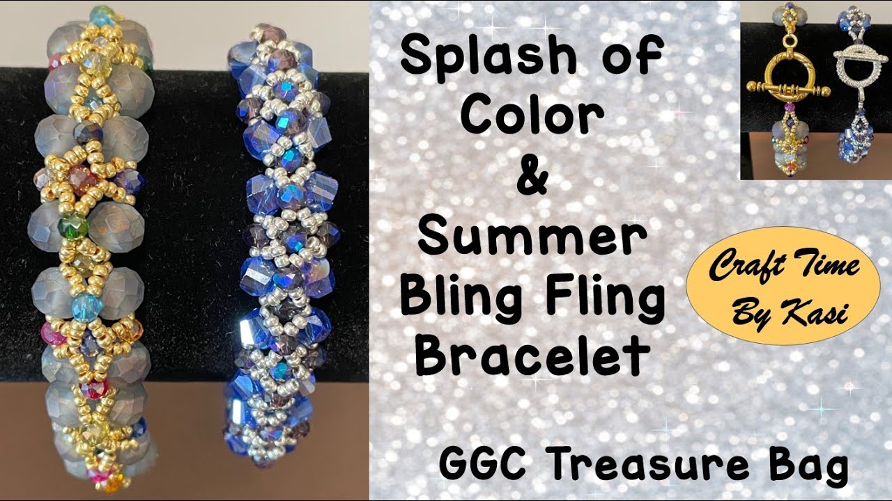 Splash of Color Bracelet Using GGC Treasure Bag - YouTube