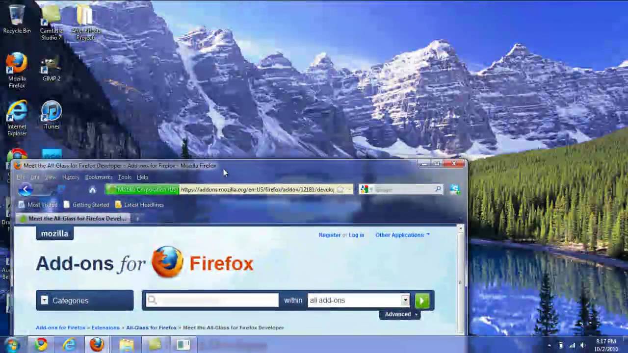Make Firefox Transparent (Add-on) - YouTube