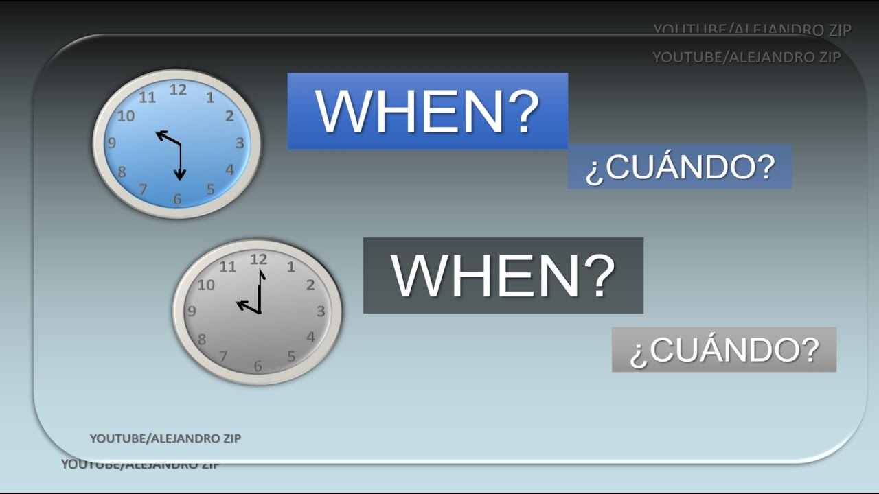 Ejemplos en el uso de WHEN - YouTube