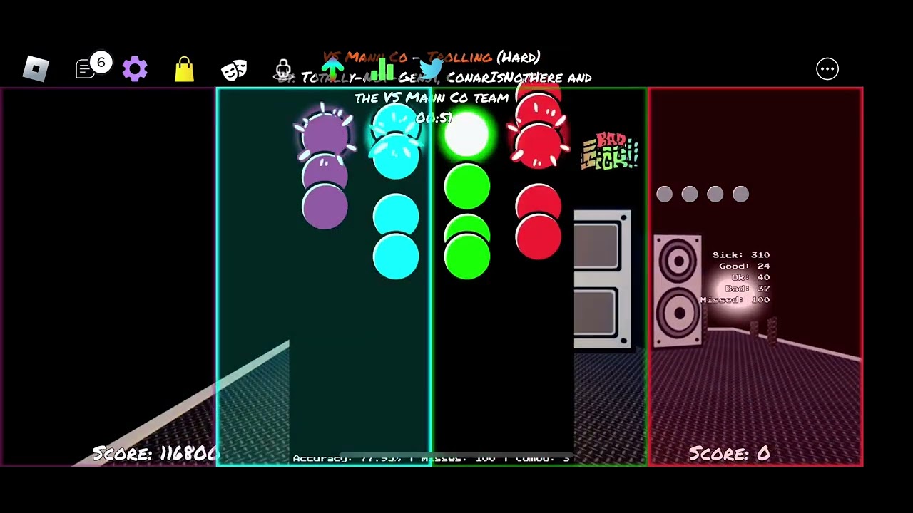 Trolling (Hard) 135 misses without double setup Roblox Funky Friday ...