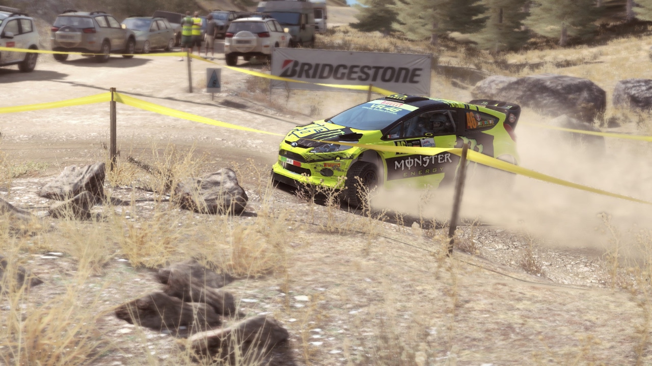 DirtRally-Fiesta WRC livrea VR46- mano fissa sul freno a mano in Grecia ...