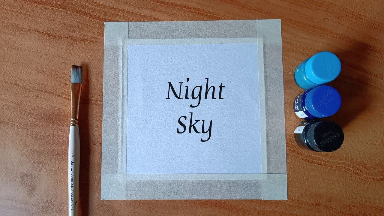Easy poster colour painting for beginners/easy night sky painting ...