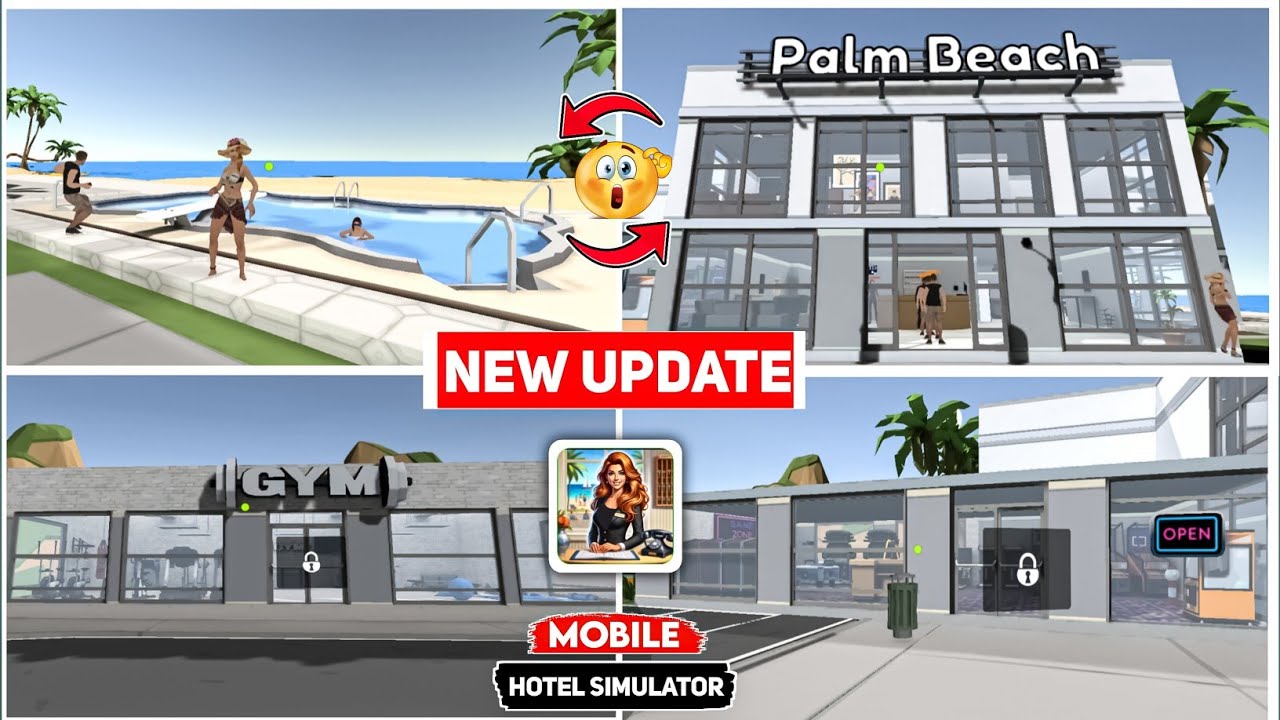 HOTEL MANAGER SIMULATOR 3D NEW GYM UPDATE - YouTube