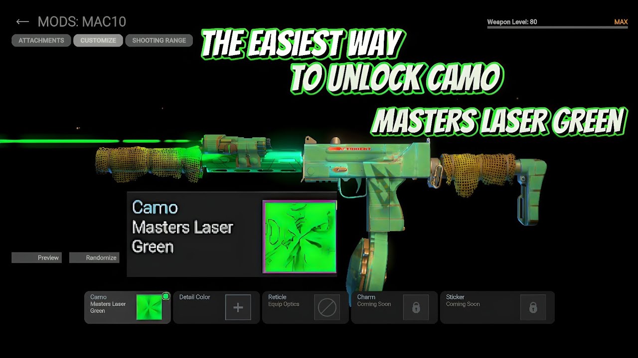 THE EASIEST WAY TO UNLOCK CAMO _MASTERS LASER GREEN💚🟩 | COMBAT MASTER ...