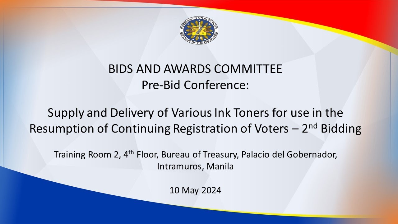 BIDS AND AWARDS COMMITTEE - Pre-Bid Conference: - YouTube