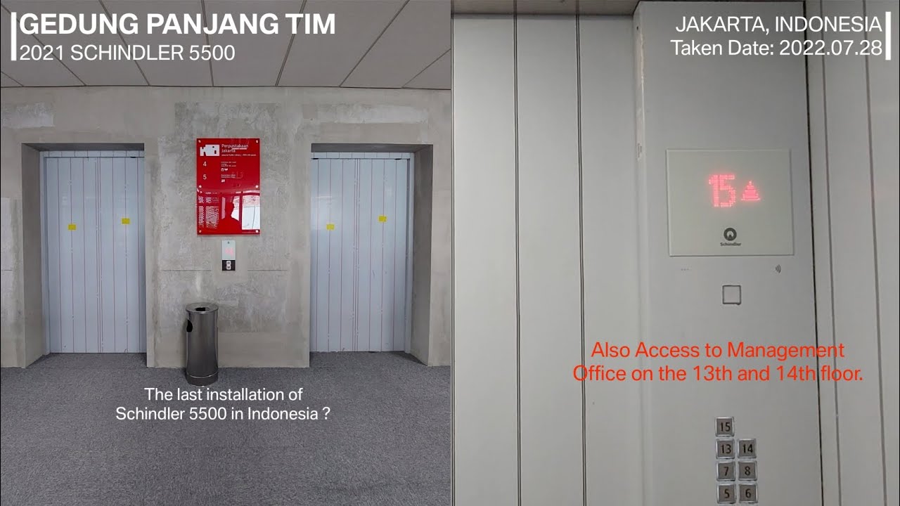 Schindler 5500 Traction Elevators at Gedung Panjang Taman Ismail ...