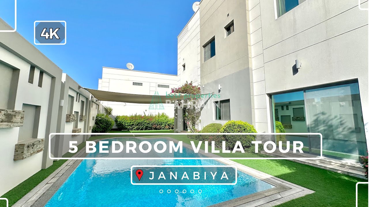 Stunning 5 Bedroom Villa with Garden and Pool - #Janabiya #Bahrain ...
