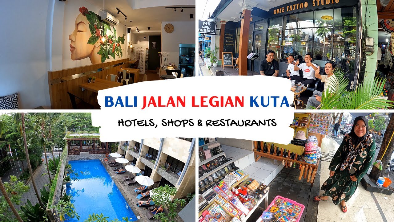 Bali Jalan Legian, Kuta Street Shops Hotels & Restaurants Bali Holiday ...