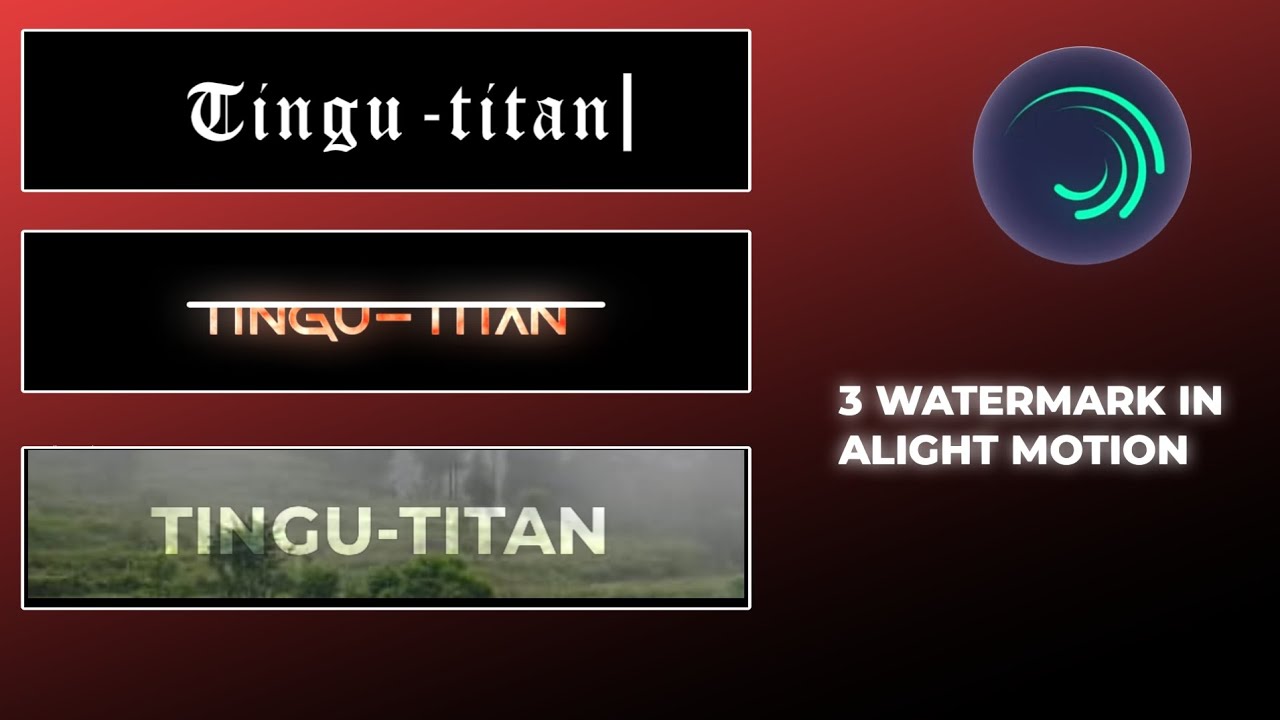 3 AWESOME WATERMARK IN ALIGHT MOTION (+PRESETS) - YouTube