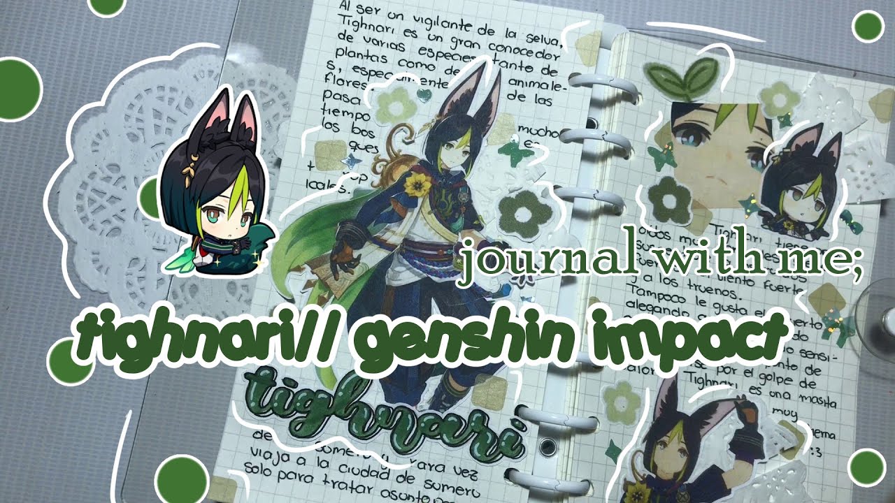 journal with me; tighnari 🌿 // genshin impact - YouTube