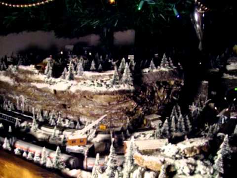 Winter N Scale Model Train Layout - YouTube