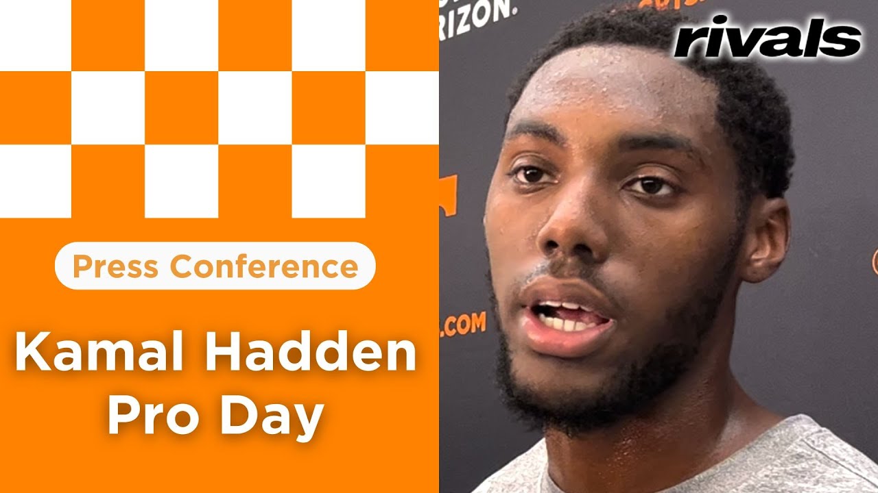 Kamal Hadden talks after Tennessee football Pro Day - YouTube